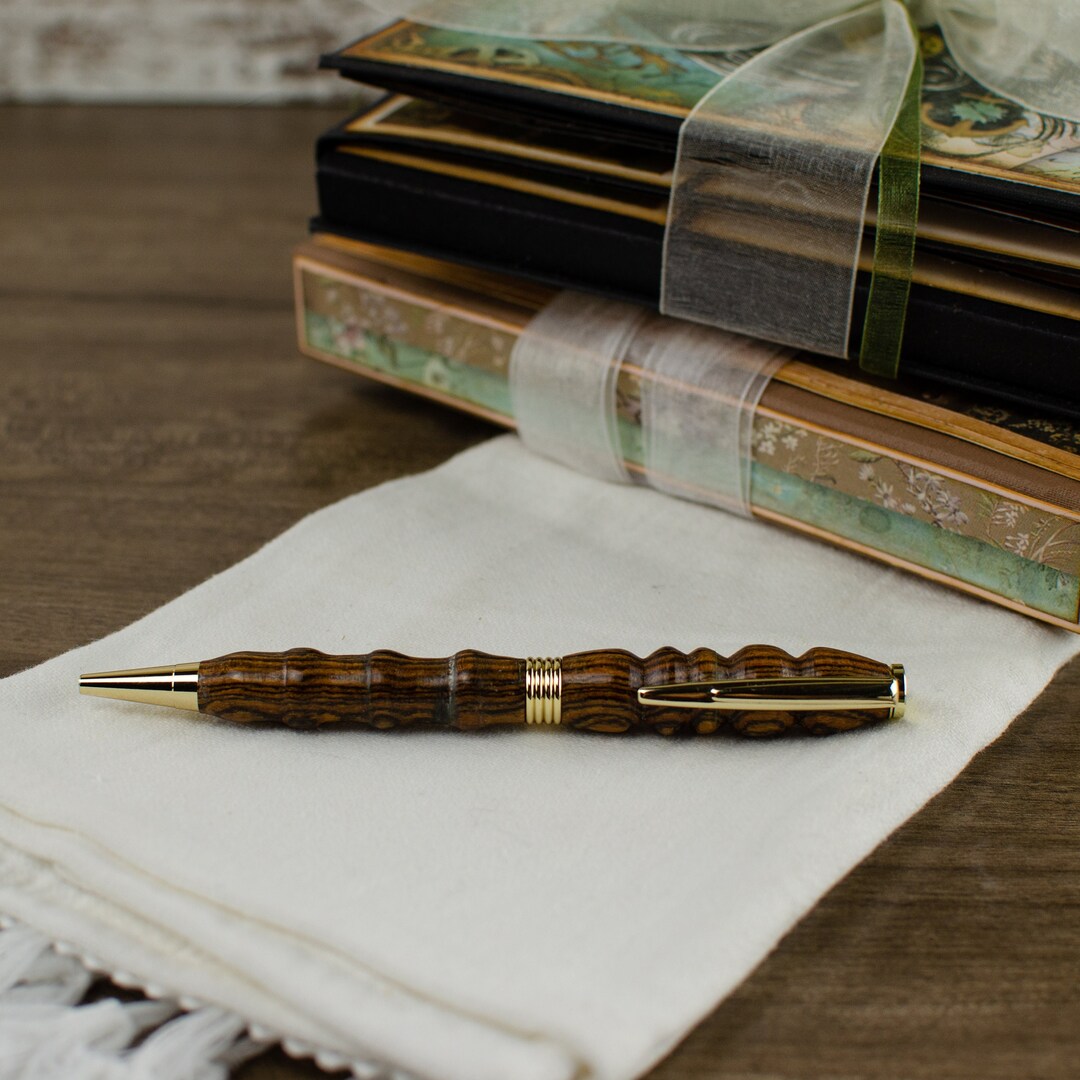 Hand Turned, Gold Trimmed, Executive Style Pen - Etsy