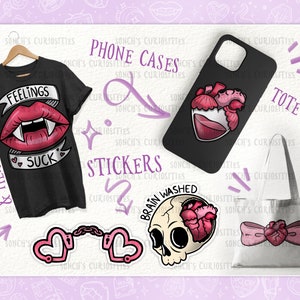 Lovefool - Creepy Valentine Clipart Set , Printable Digital Download ...