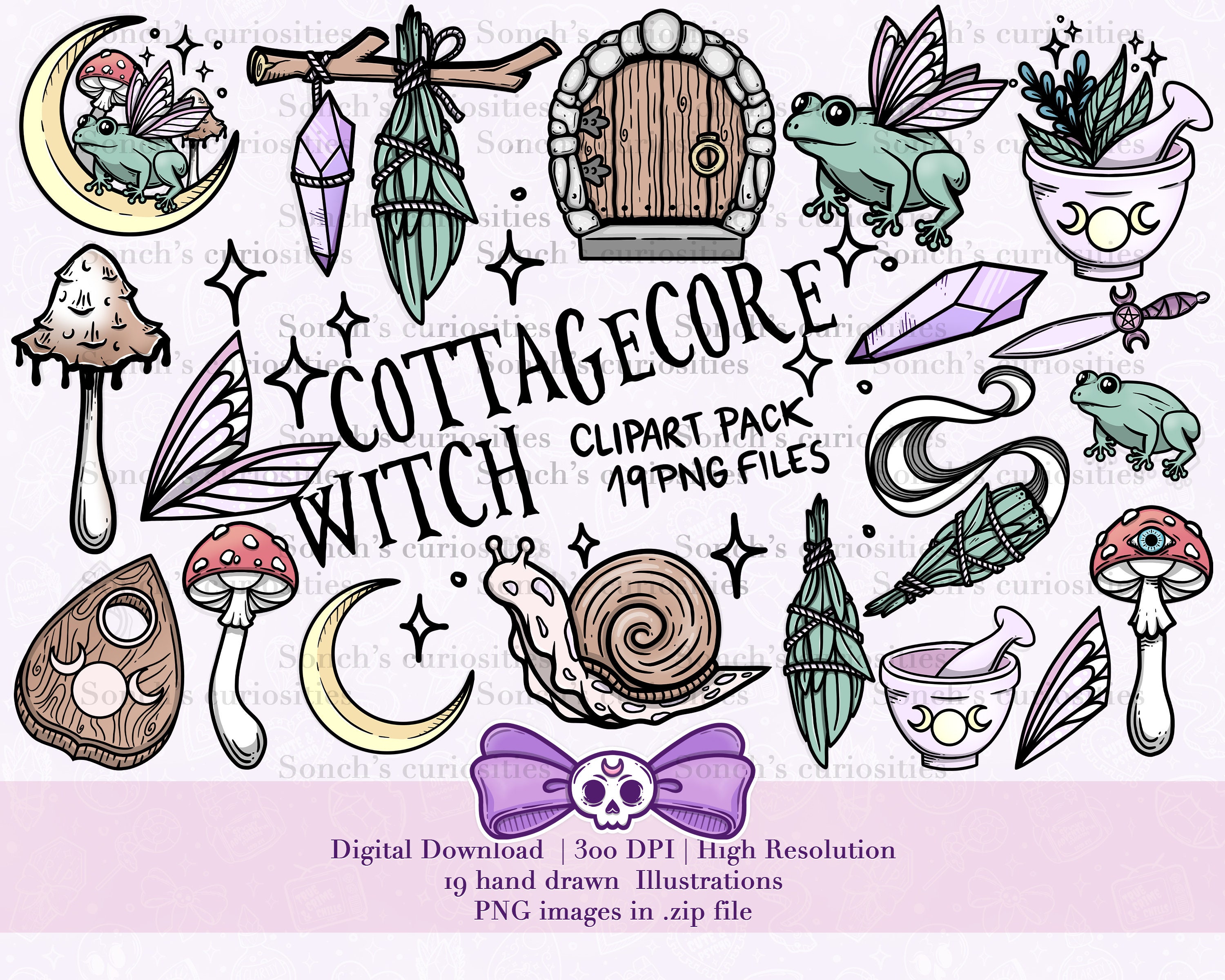 Cottagecore Witch Clipart Printable Digital Download PNG - Etsy Ireland