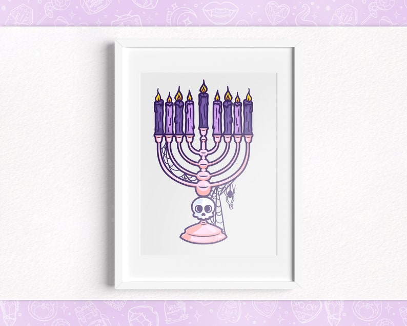 Haunted Hanukkah - Pastel Goth Inspired -spooky Jewish Holiday Clipart ...