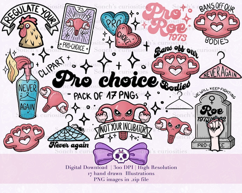 Pro Choice Clipart Set Roe Vs Wade Printable Digital - Etsy