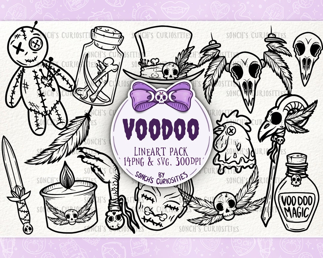 Voodoo / Vodou - Png and SVG / Spooky Elements, 14 High Resolution 300 ...