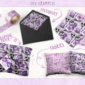 Pastel Voodoo - Spooky Digital Paper / Seamless Pattern, Pastel Goth ...