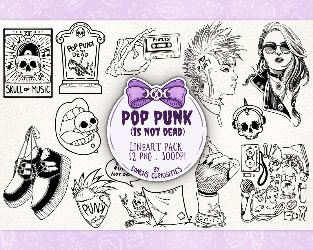 Pop Punk - Various Punky & Music Festival Inspired Elements, 12 High ...