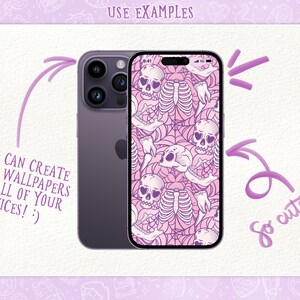 Spooky and Cute Halloween Digital Paper / Seamless Pattern, Pastel Goth ...