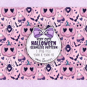 Cute {ink Halloween Digital Paper / Seamless Pattern, Pastel Goth ...