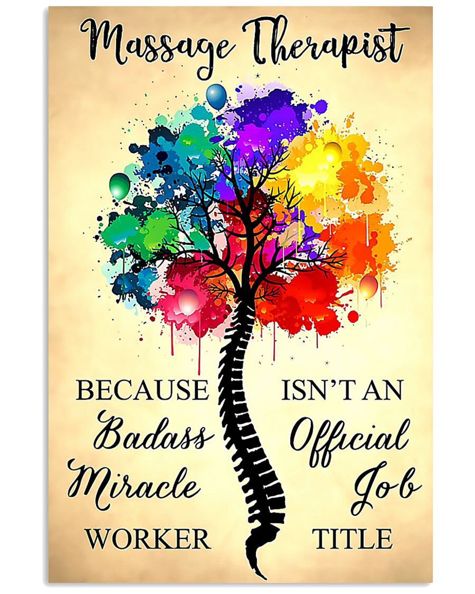 Massage Therapist Poster Canvas Print Canvas Print Wall Art | Etsy