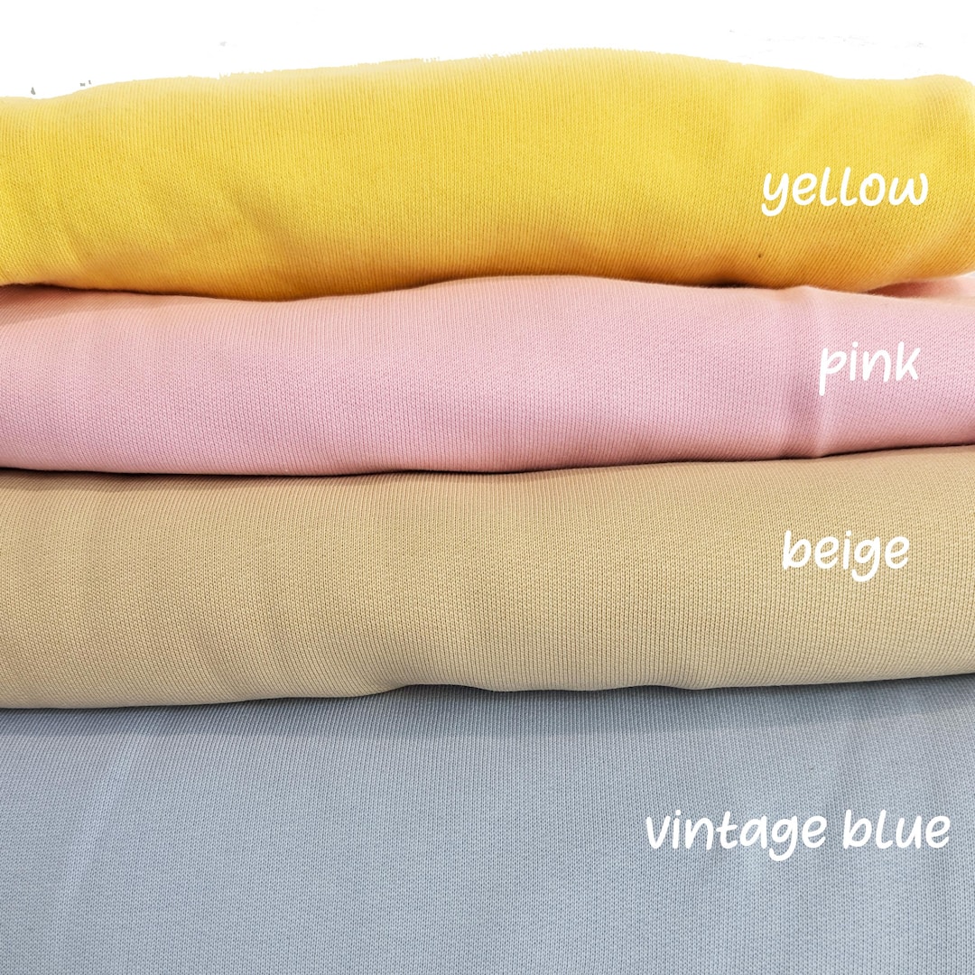 Organic Cotton Sweatshirt Fleece Fabric by the Yard Hoodies and Joggers ...