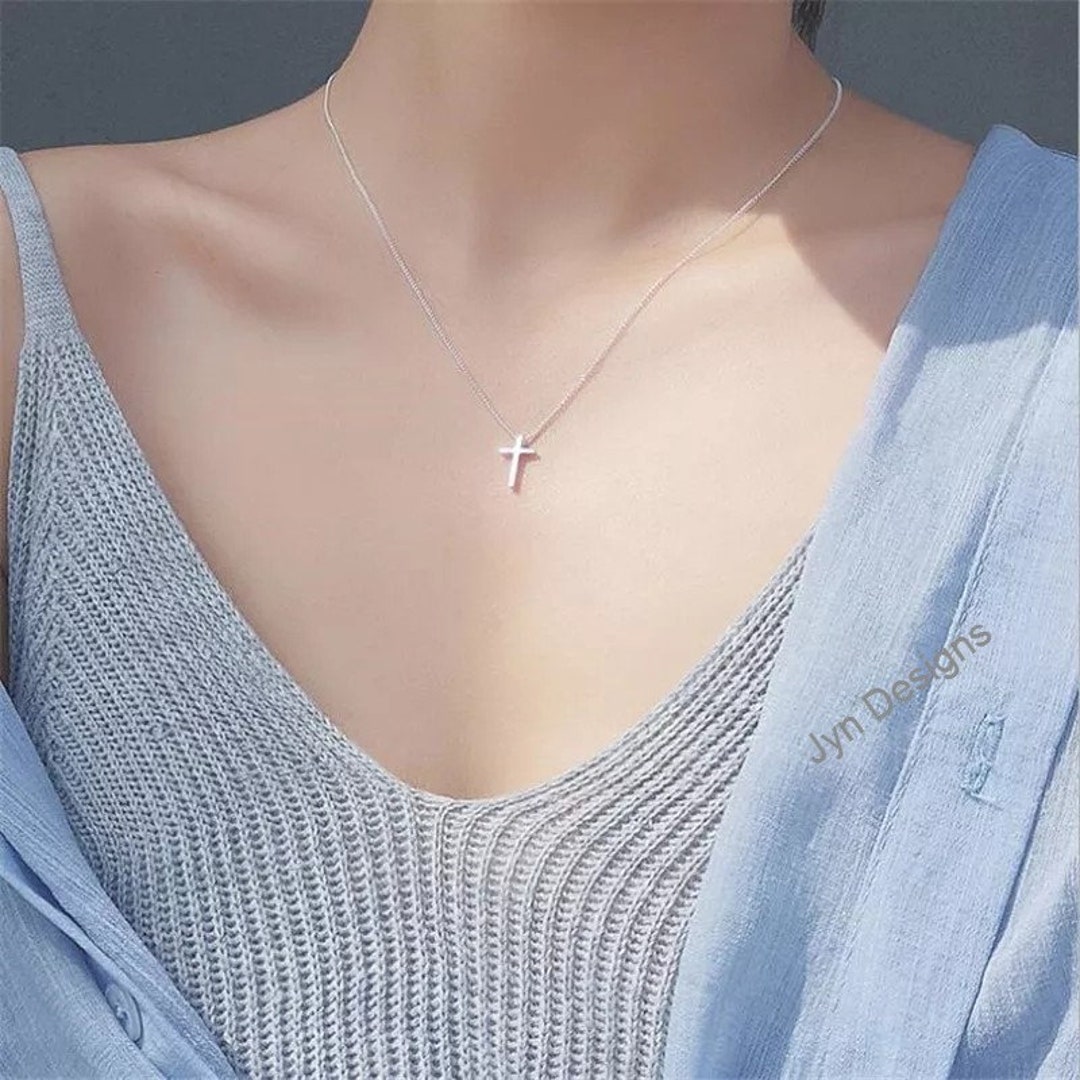 925 S Sterling Silver Cross Necklace.tiny 925 Sterling Silver Cross ...