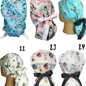 Scrub Caps Disney Princess • Ponytail Surgical Cap • Scrub Caps ...