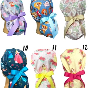 Scrub Caps Disney Princess • Ponytail Surgical Cap • Scrub Caps ...