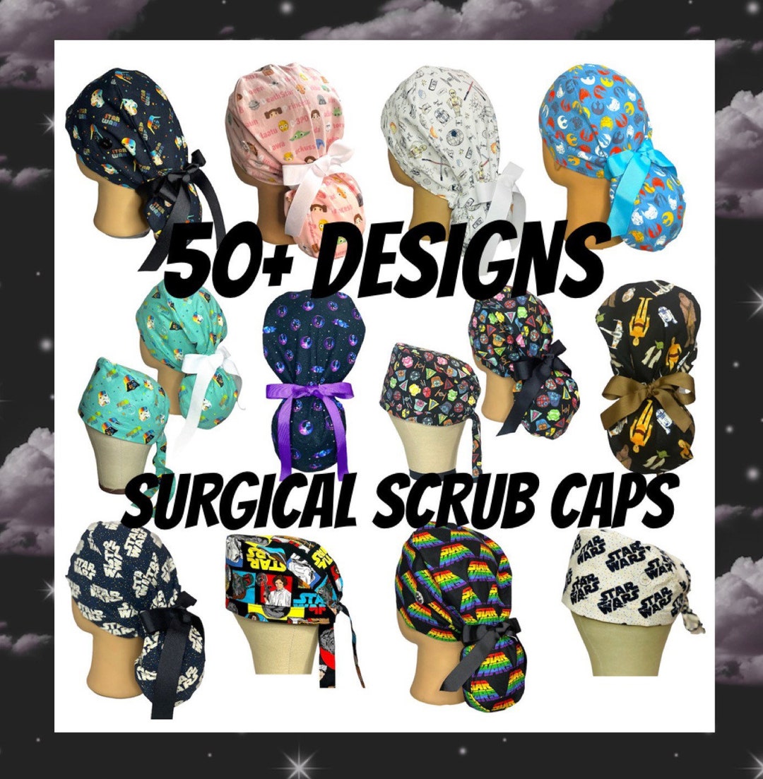 Star Wars Scrub Caps • Surgical Cap • Ponytail Scrub Cap • Baby Yoda ...