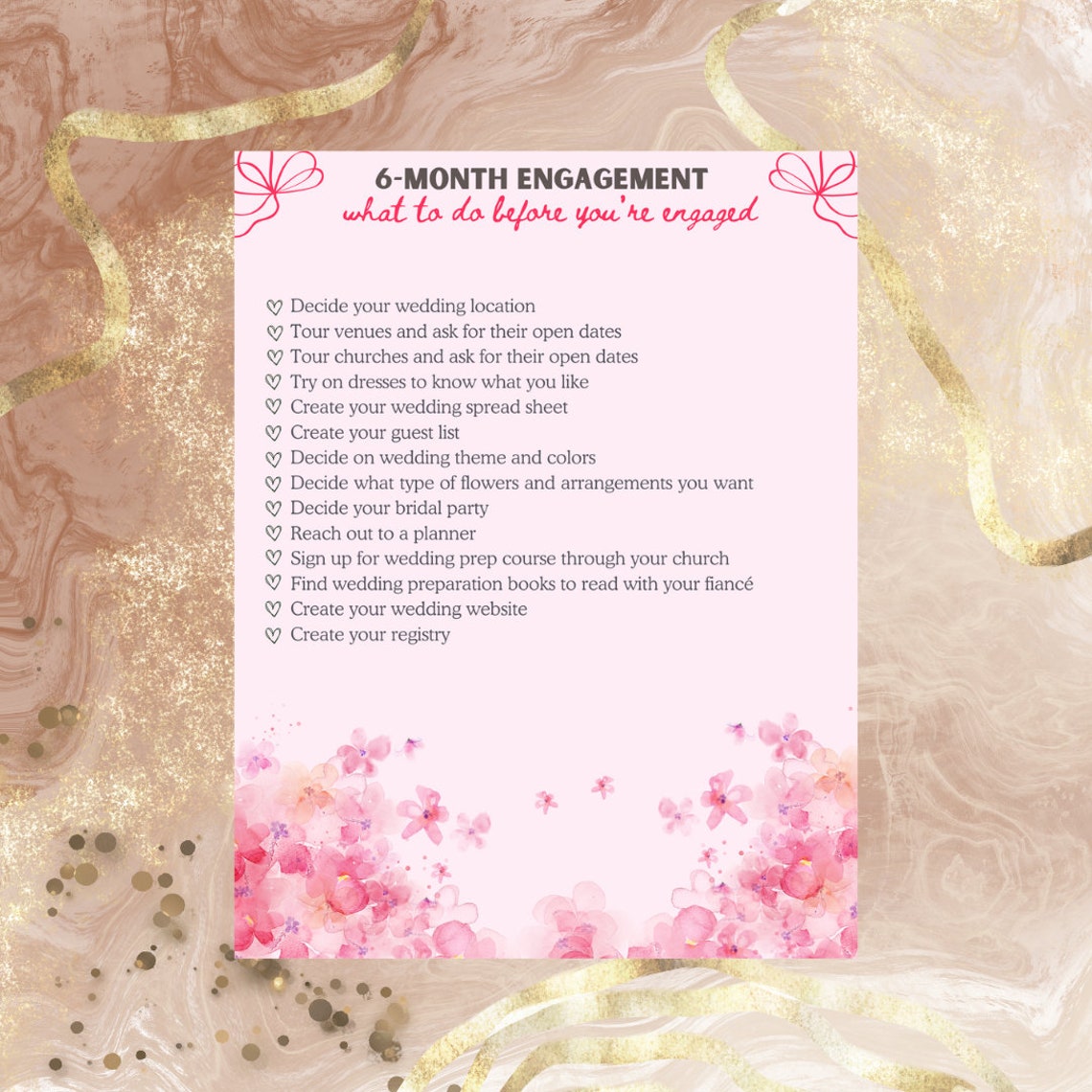 Before Engagement Checklist, What to Do Before You're Engaged, Quick ...