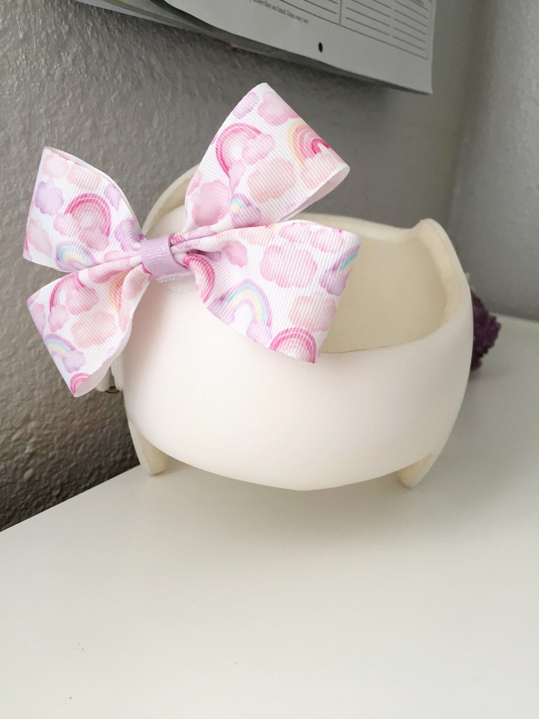 RAINBOWS Cranial Helmet Bow DOC Band Bow Starband Bow - Etsy