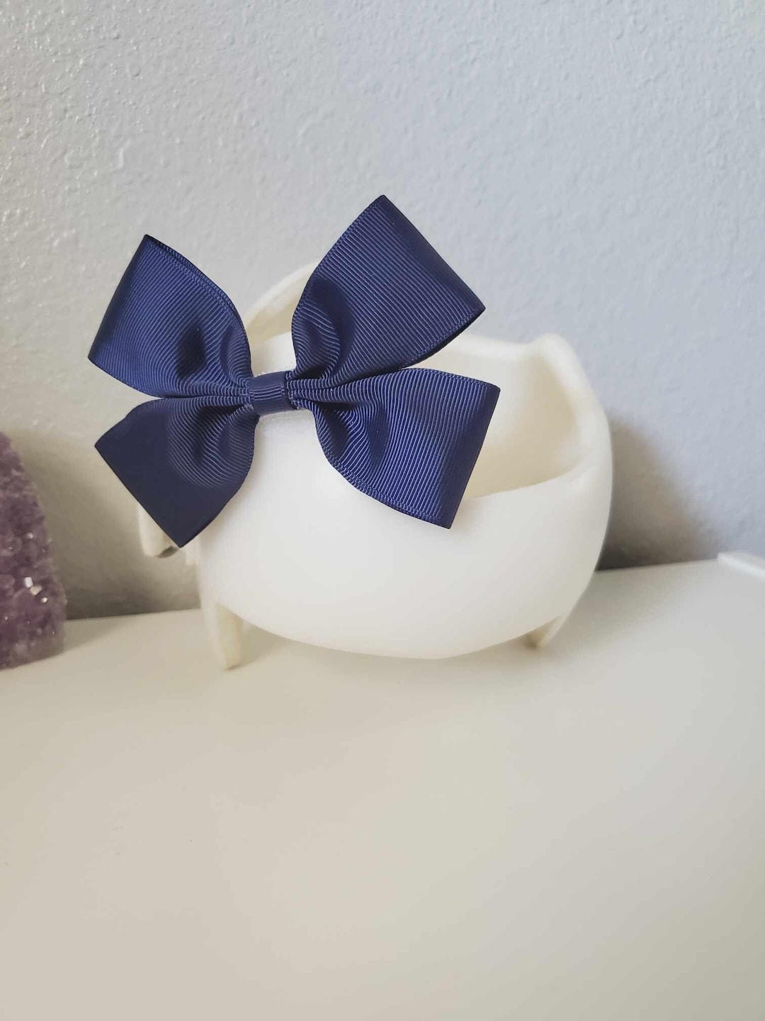 NAVY - Cranial Helmet Bow - DOC Band Bow - Starband Bow - Etsy