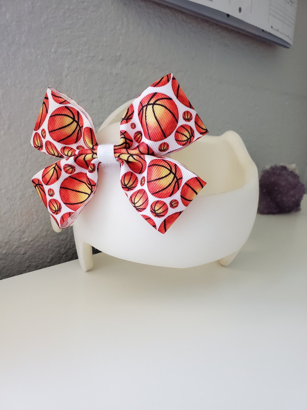 BASKETBALLS Cranial Helmet Bow Doc Band Bow Starband Bow - Etsy