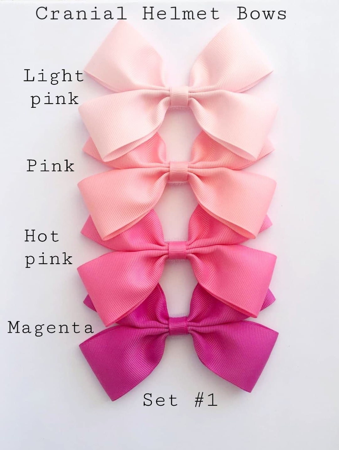 SET OF 4 BOWS - Cranial Helmet Bow - Doc Band Bow - Starband Bow - Etsy