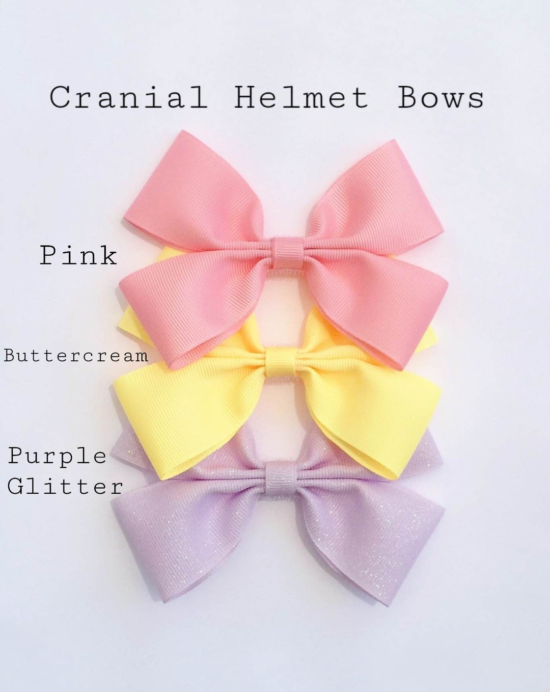 SET OF 3 BOWS - Cranial Helmet Bow - Doc Band Bow - Starband Bow - Etsy