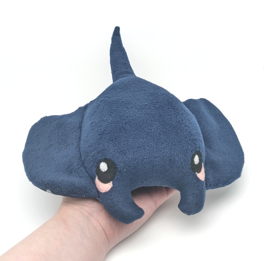 Manta Ray Plushie Black Stingray Stuffie Glitter Space Galaxy - Etsy
