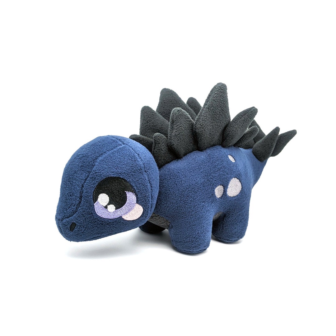 Stegosaurus Plushie Navy Blue Dinosaur Stuffie Dark Blue Stego Plush - Etsy