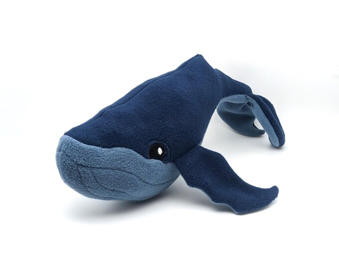 Humpback Whale Plushie Blue Whale Stuffie Plush Fleece Stuffed Animal ...