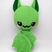 Bat Plushie Lime Green Plague Bat Plush Zombie Bat Stuffie - Etsy