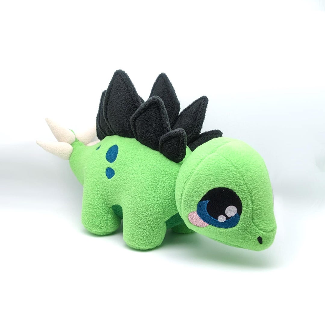 Stegosaurus Plushie Lime Green Dinosaur Stuffie Stego Plush - Etsy