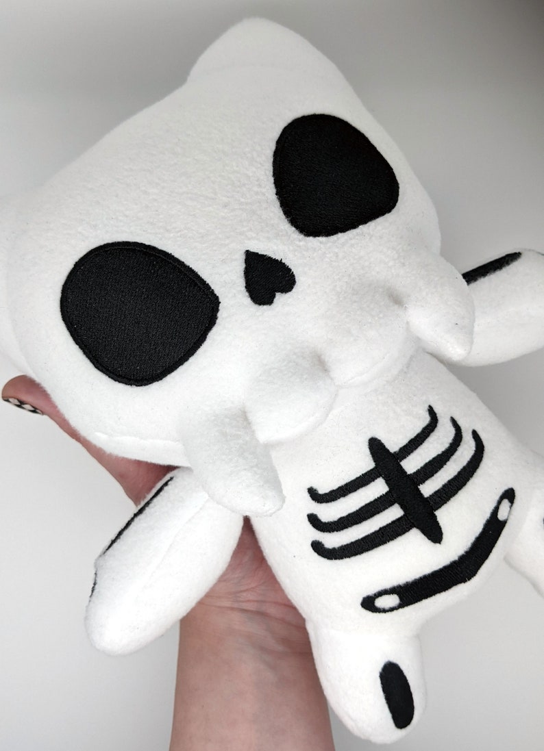 Skelly Kitty Plushie Skeleton Cat Stuffie - Etsy