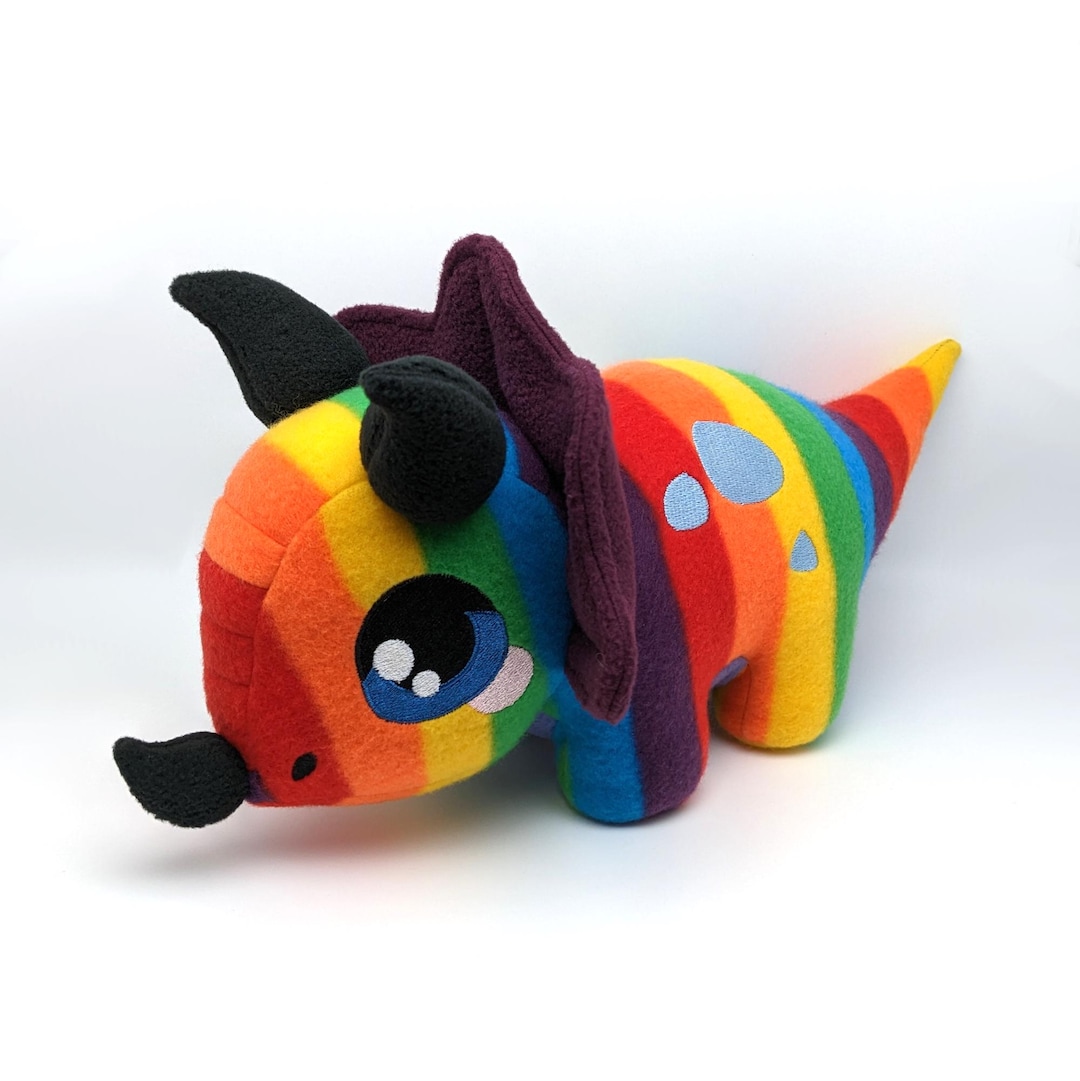 Triceratops Plushie Rainbow Dinosaur Trike Stuffie Dino Stuffed Animal ...