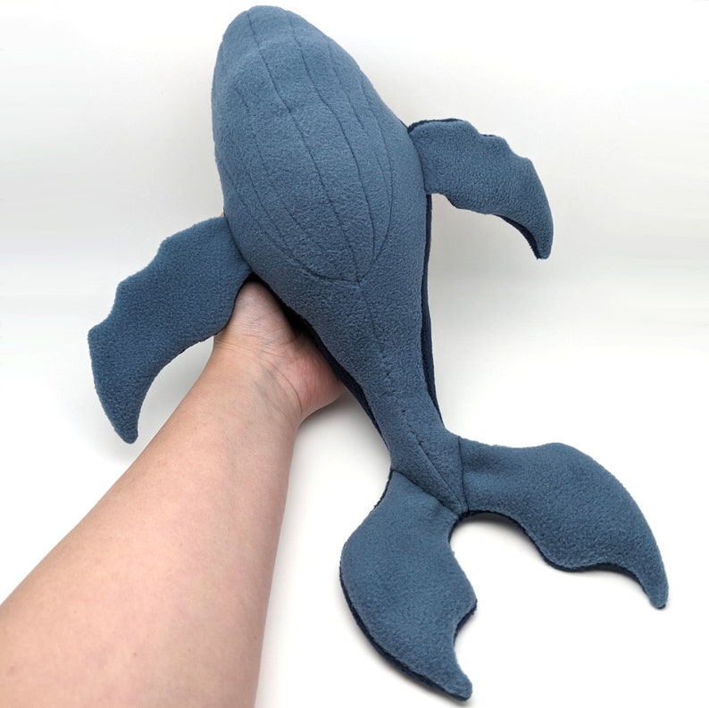 Humpback Whale Plushie Blue Whale Stuffie Plush Fleece Stuffed - Etsy