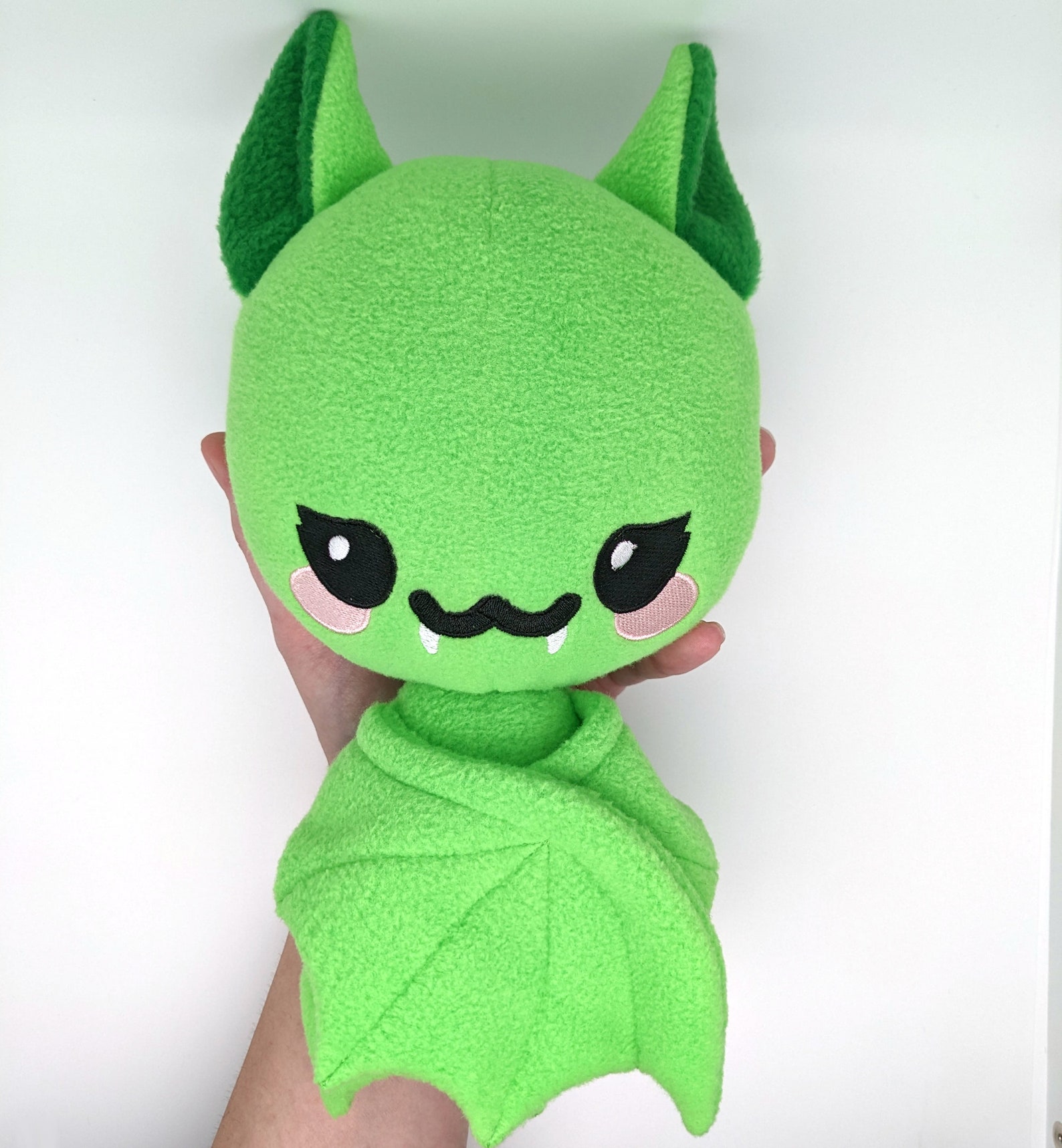 Bat Plushie Lime Green Plague Bat Plush Zombie Bat Stuffie - Etsy