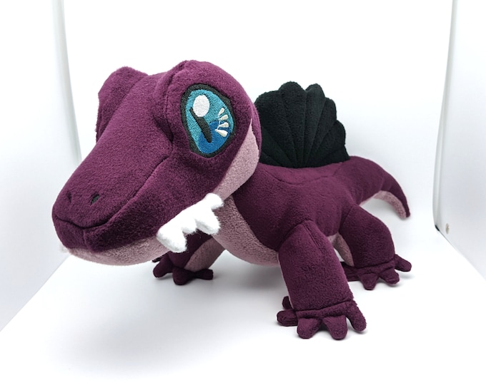 Spinosaurus Plushie Purple Dino Stuffie Plum Spino Plush Luxe Fleece - Etsy