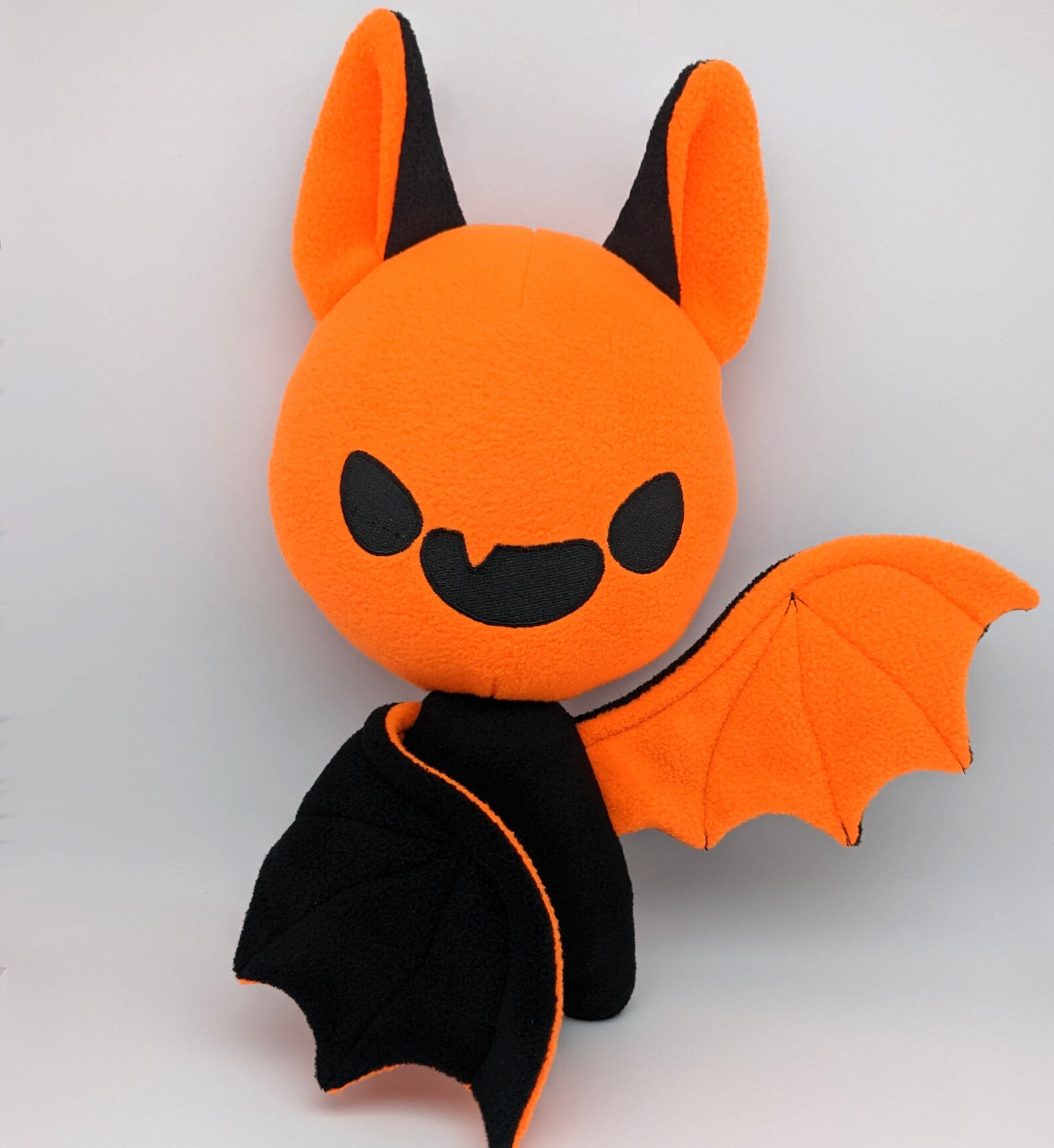 Jack O'lantern Bat Plushie: Halloween Fleece Stuffie - Etsy