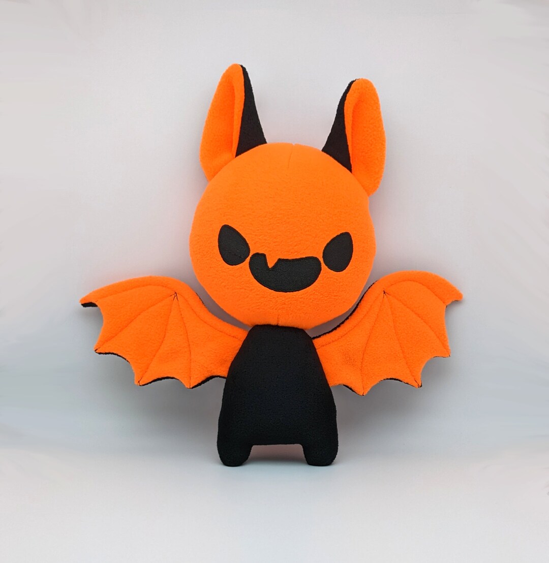 Jack O'lantern Bat Plushie: Halloween Fleece Stuffie - Etsy