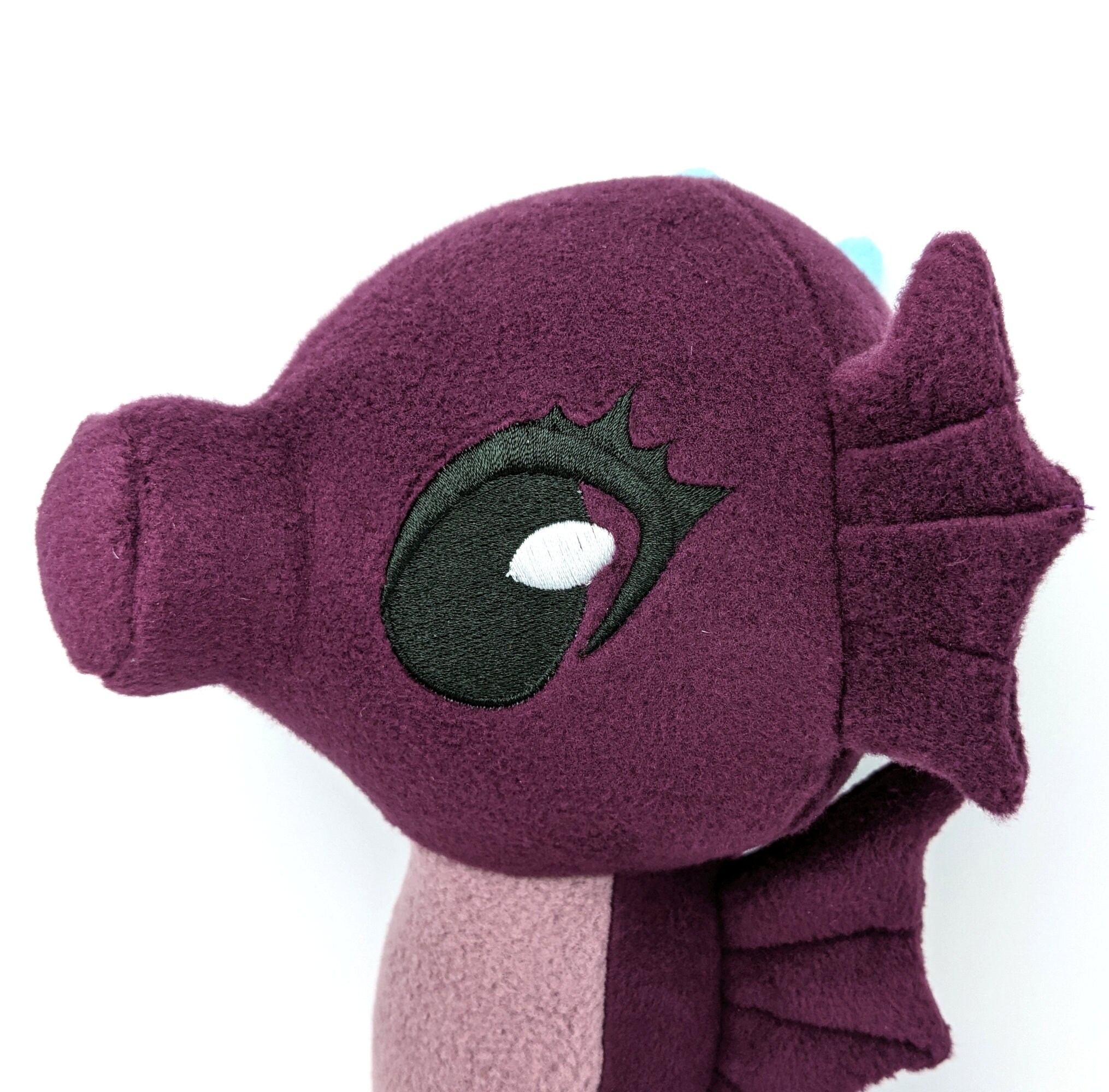 Sea Horse Plushie Dark Purple Sea Life Stuffie Luxe Fleece - Etsy