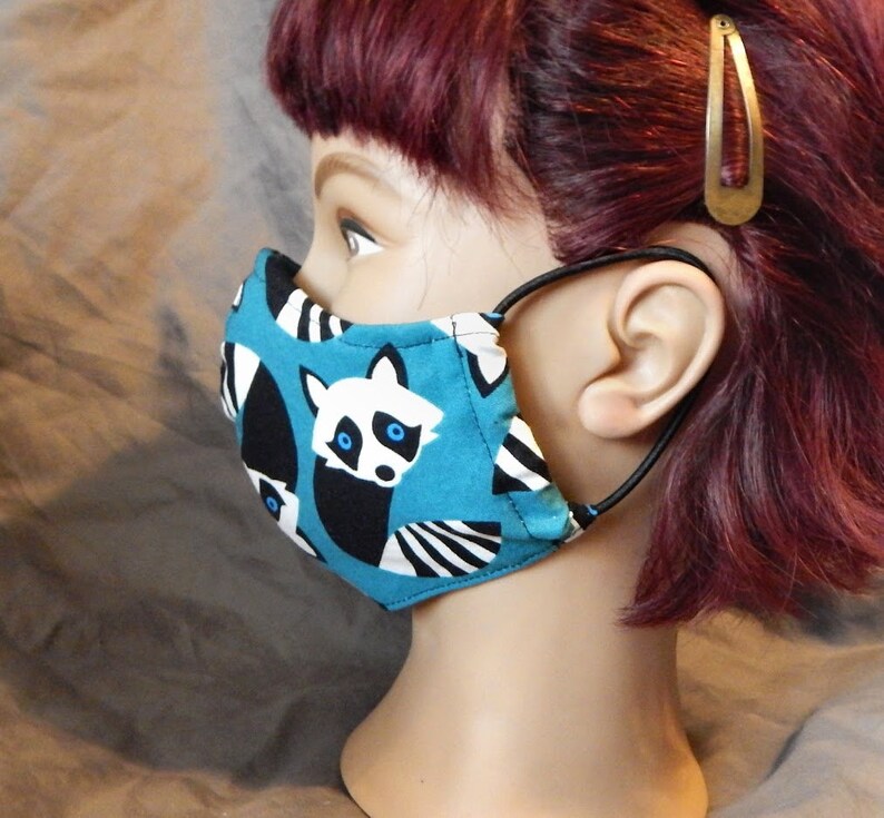 Raccoon Face Mask Trash Panda Bandit Cotton Mask Non Woven | Etsy