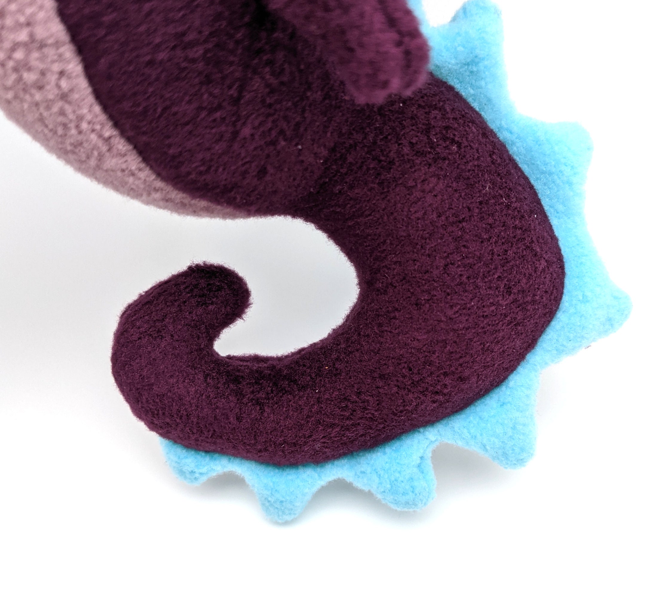 Sea Horse Plushie Dark Purple Sea Life Stuffie Luxe Fleece - Etsy