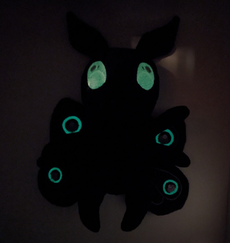 Mothman Plushie Cryptid Stuffie Black Moth Plush Glow in the - Etsy
