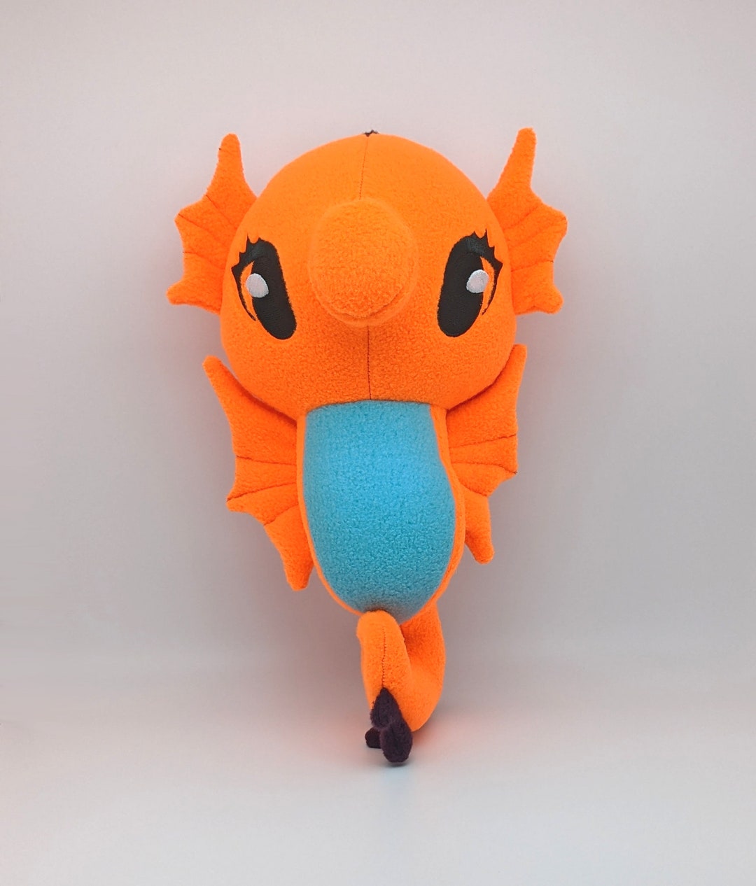 Sea Horse Plushie, Orange Sea Life Stuffie, Ocean Fish Stuffed Animal ...