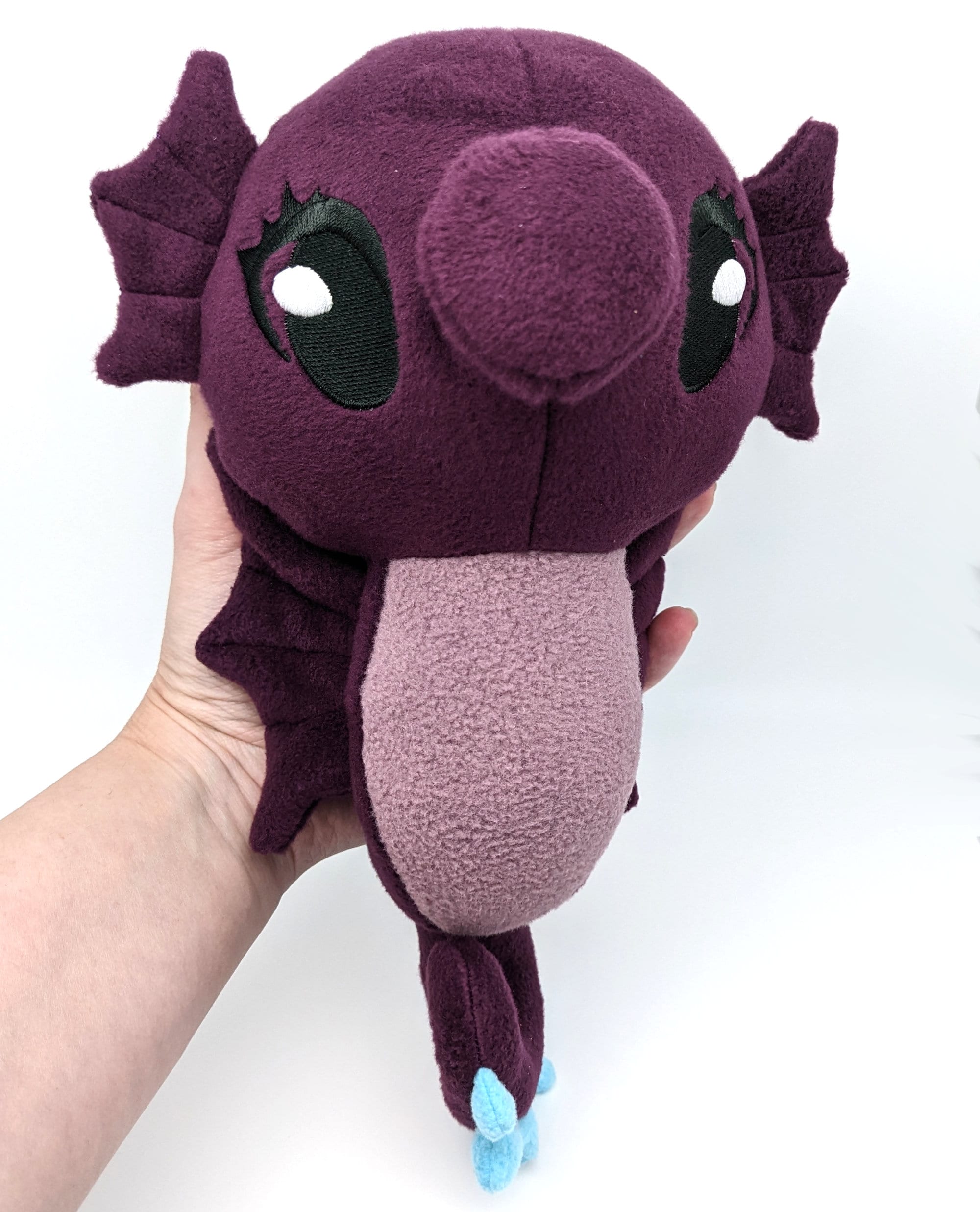 Sea Horse Plushie Dark Purple Sea Life Stuffie Luxe Fleece - Etsy