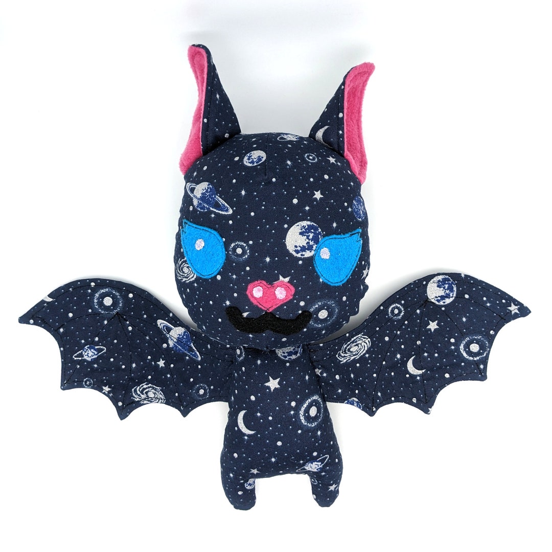 Outer Space Galaxy Bat Plushie Glitter Universe Stuffie - Etsy