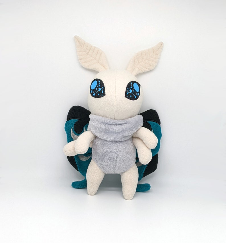 Lunar Moth Plushie Celestial Insect Stuffie Stars and Moons Glow in the ...