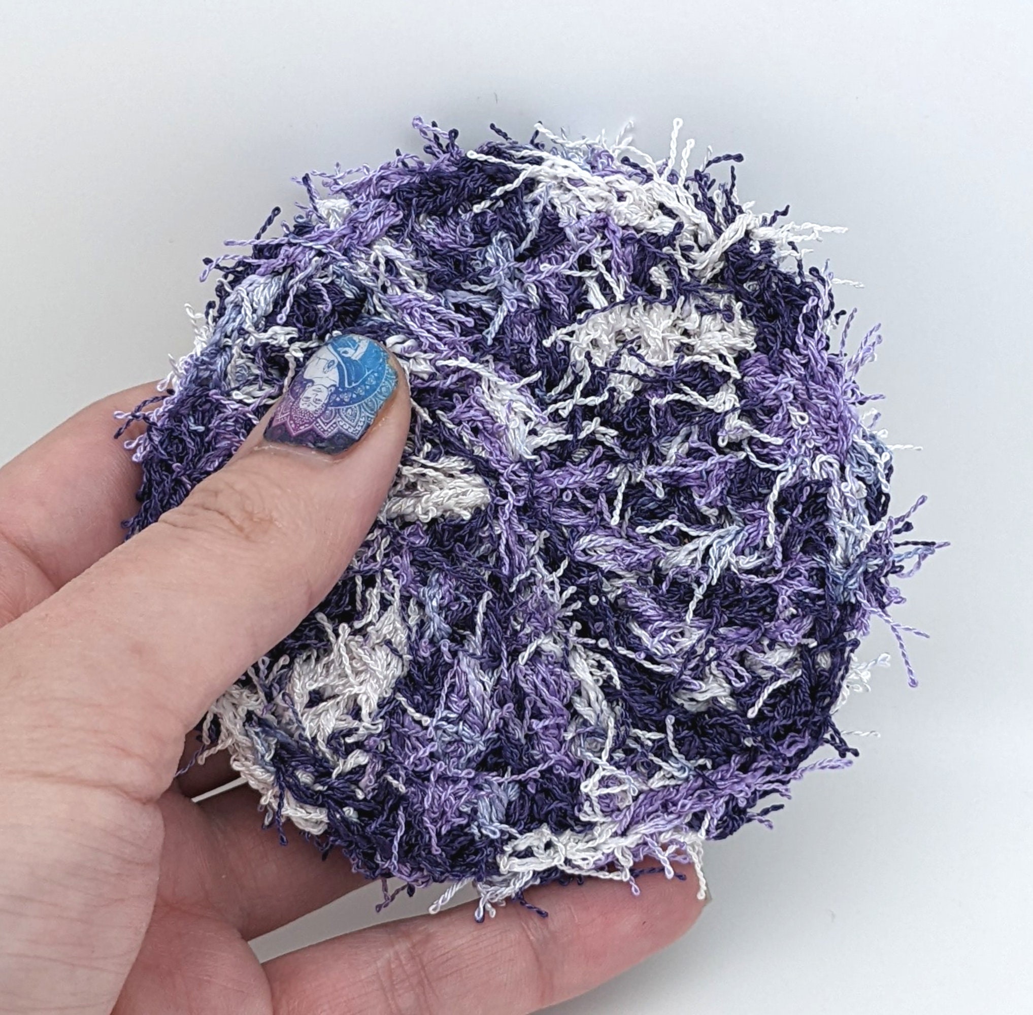 Dish Scrubby Reusable Crochet Scrubbies Thick and Druable Purple and ...