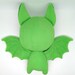 Bat Plushie Lime Green Plague Bat Plush Zombie Bat Stuffie - Etsy