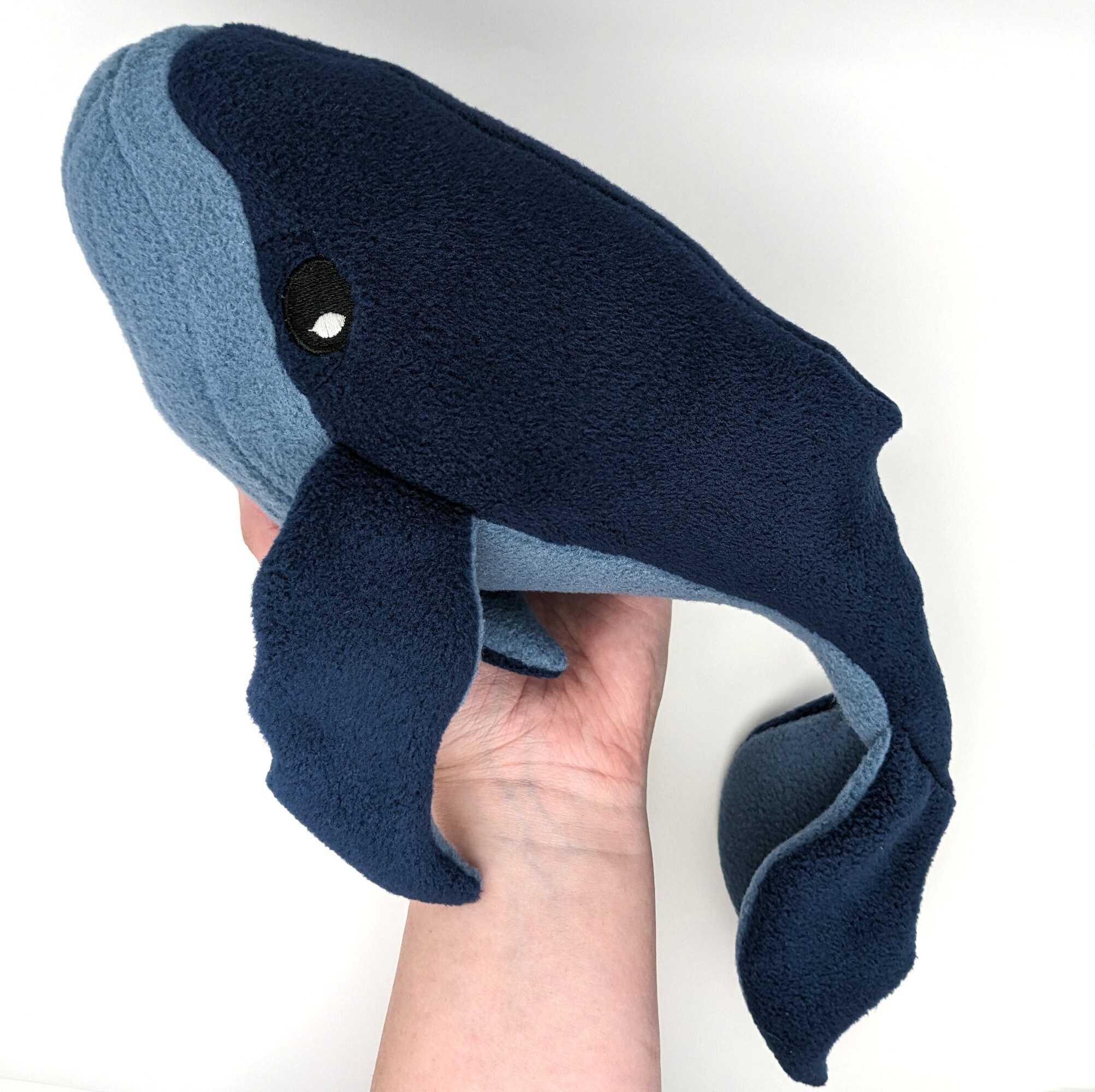 Humpback Whale Plushie Blue Whale Stuffie Plush Fleece Stuffed - Etsy