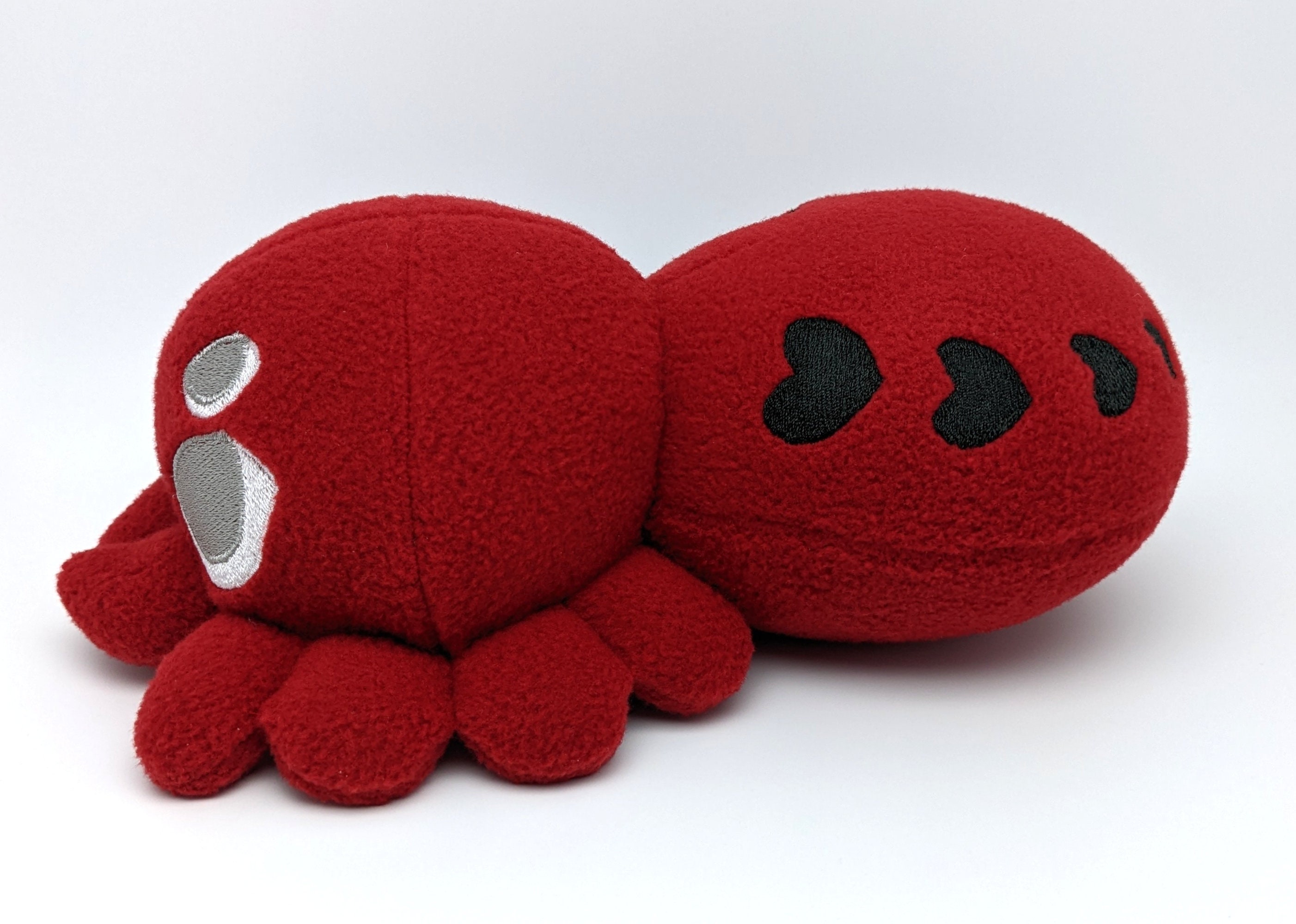 Spider Plushie Red Widow Hearts Hourglass Plush Fleece Stuffie - Etsy