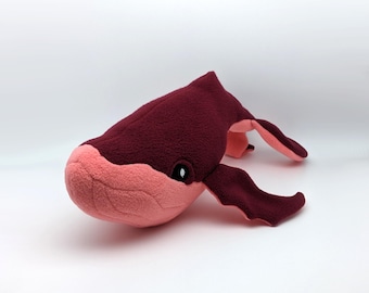 Humpback Whale Plushie Blue Whale Stuffie Plush Fleece Stuffed Animal ...