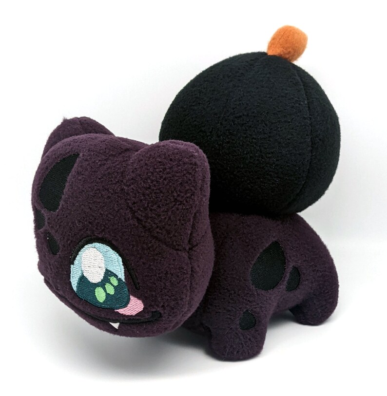 Halloween Pumpkin Monster Plushie Dark Purple Creature Black - Etsy