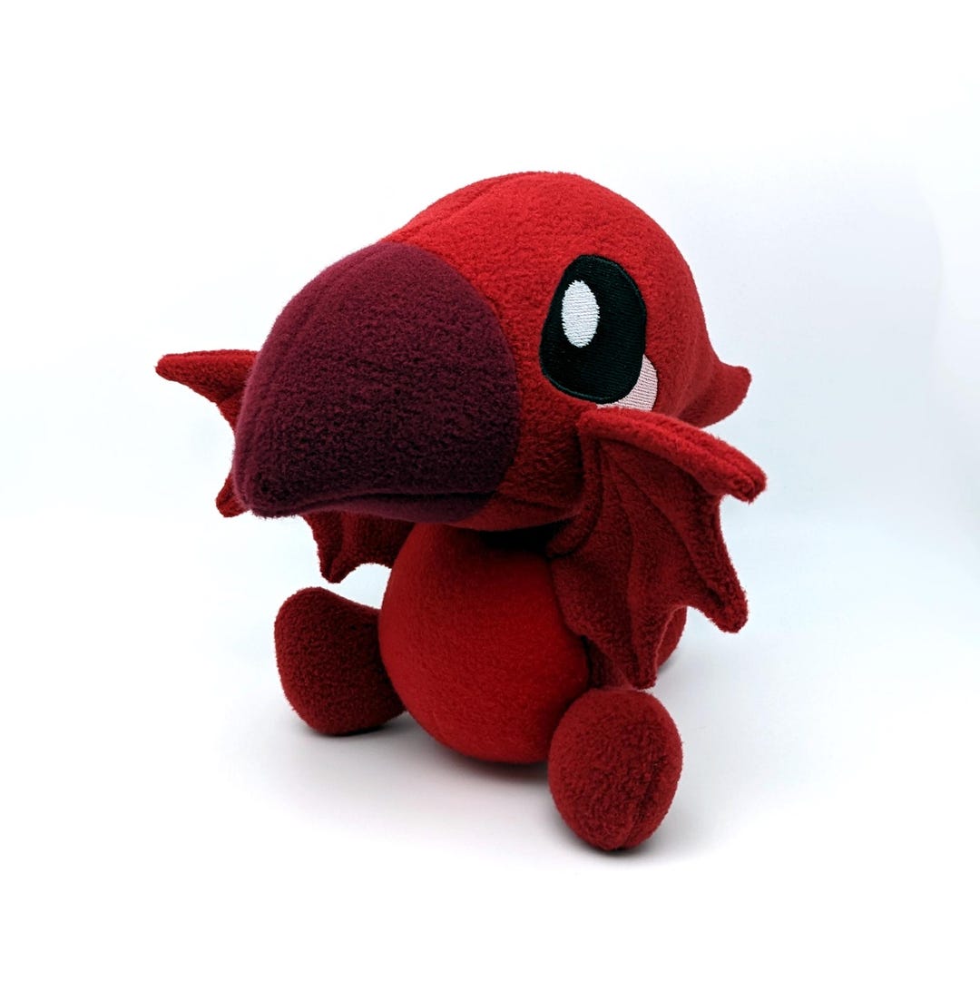 Pterodactyl Plushie Red Pterosaurs Dinosaur Stuffie Fleece Dino Stuffed ...