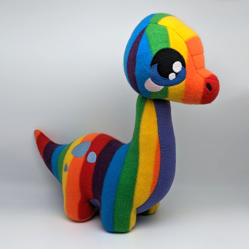 Brontosaurus Plushie Rainbow Dinosaur Stuffie Dino Stuffed Animal - Etsy